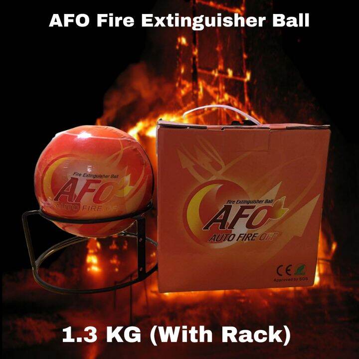 Auto Fire Off (AFO) Fire Extinguisher Ball (1.3kg with Rack) | Lazada PH
