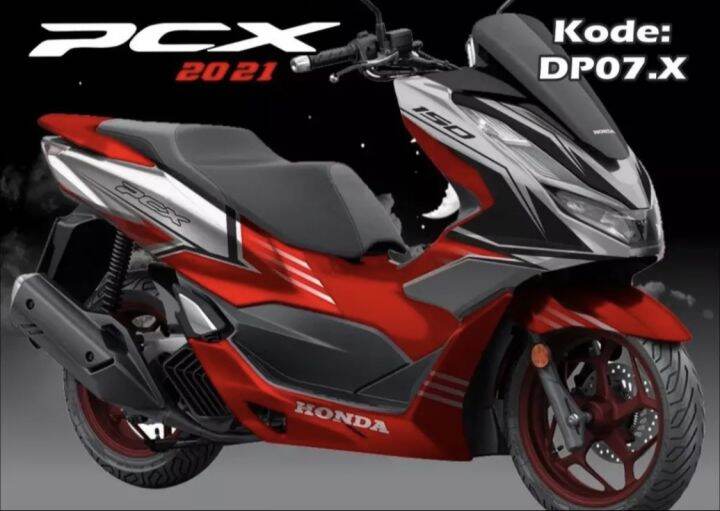 stiker Decal variasi Honda PCX 160 abs full body striping Decal full ...
