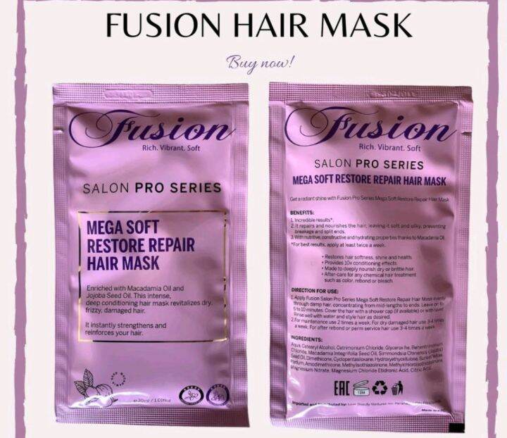 Fusion Mega Soft Restore Repair Mask Hair Mask 30ml | Lazada PH