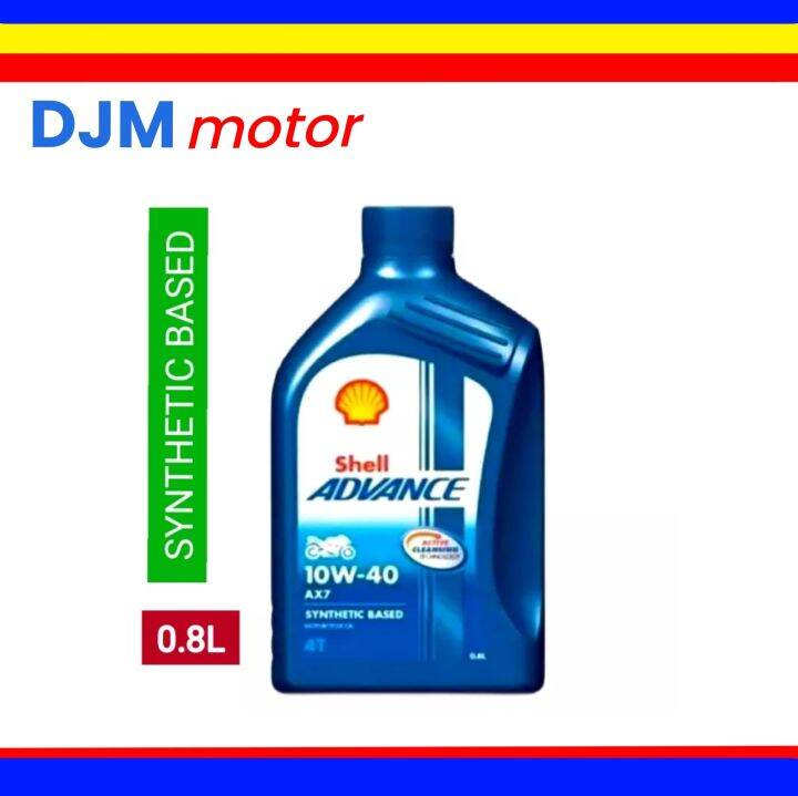 OLI SHELL ADVANCE AX7 0,8L 4T 10W-40, 100% ORIGINAL | Lazada Indonesia