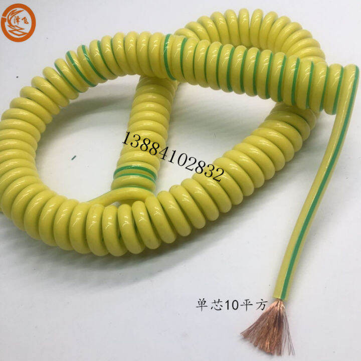 Pu Spring Wire Single Core 10 Square Telescopic Wire Spiral Cable ...