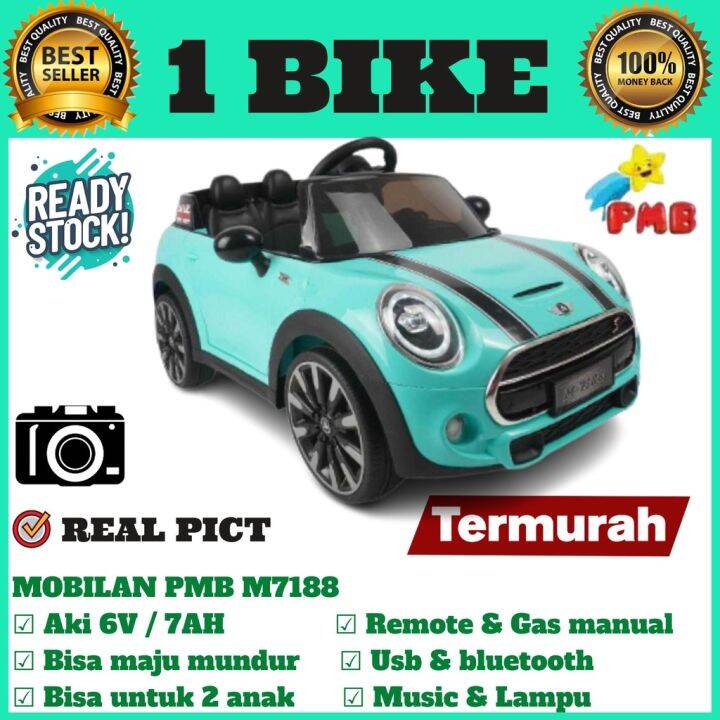 MOBIL AKI MAINAN ANAK PMB M7188 MODEL MINI COOPER | Lazada Indonesia