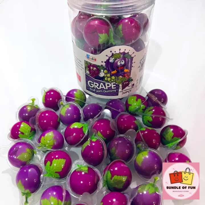 30 pieces Grapes Gummy Balls with Jam / Party Giveaways / Lootbag ...