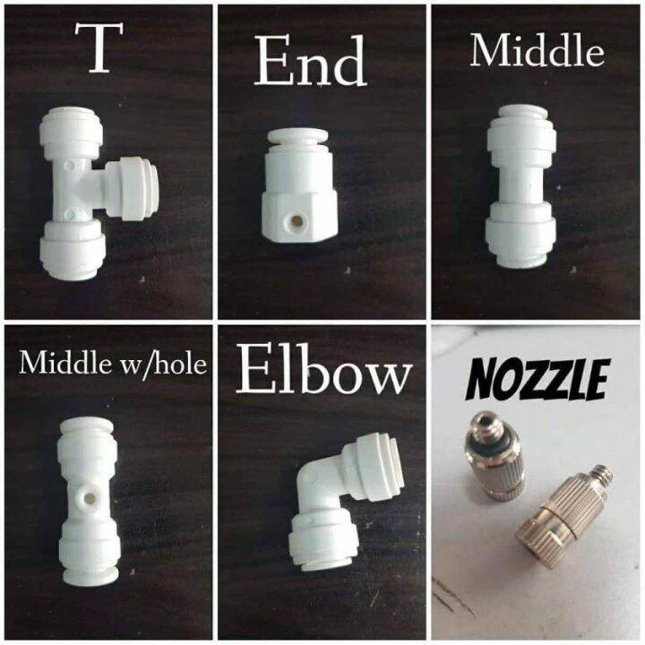 Plastic connectors for misting system (suitable for 3/8 inches pressure ...