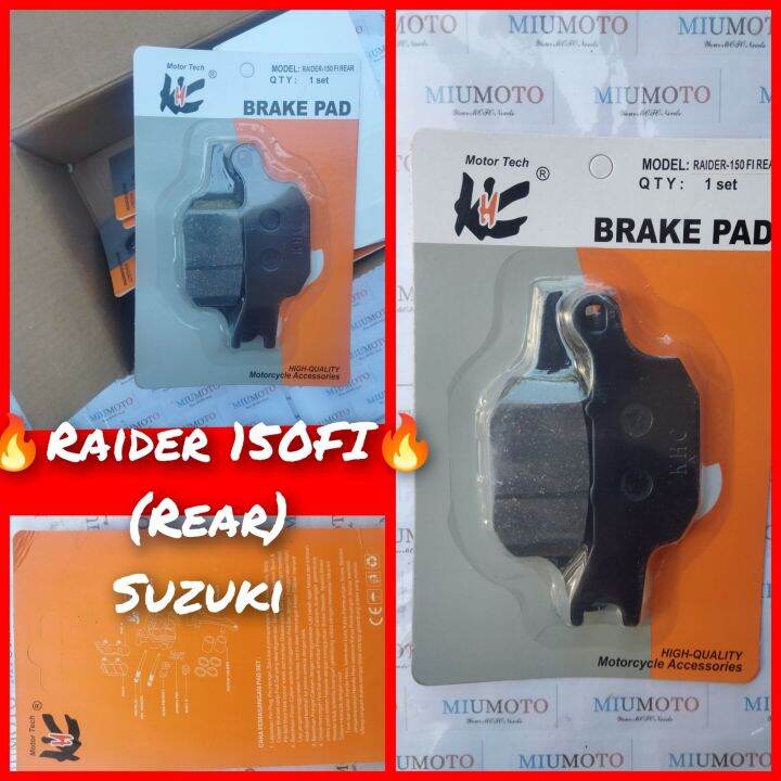 RAIDER 150 FI (REAR) Brake Disk Pad - MIUMOTO | Lazada PH