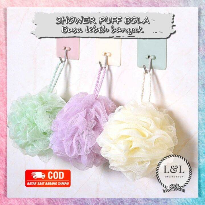 Spons Mandi Bola Jaring Busa Shower Puff Premium Bath Sponge Ball ...