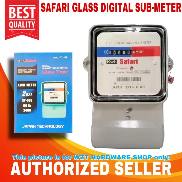 Safari Electronic High Quality Electric Meter Digital Sub-meter Glass Type | Lazada PH