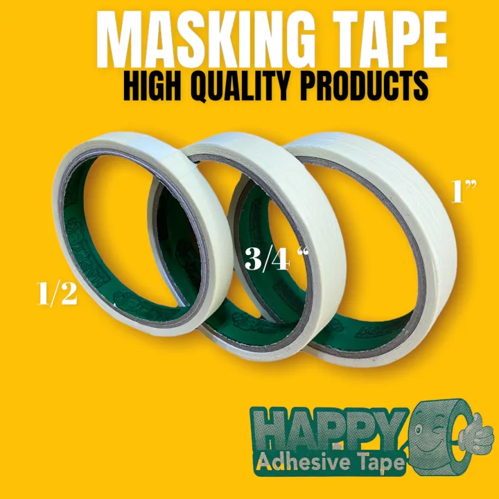 Masking Tape (1/2 , 3/4 , 1” x 10m) sold per Pc | Lazada PH