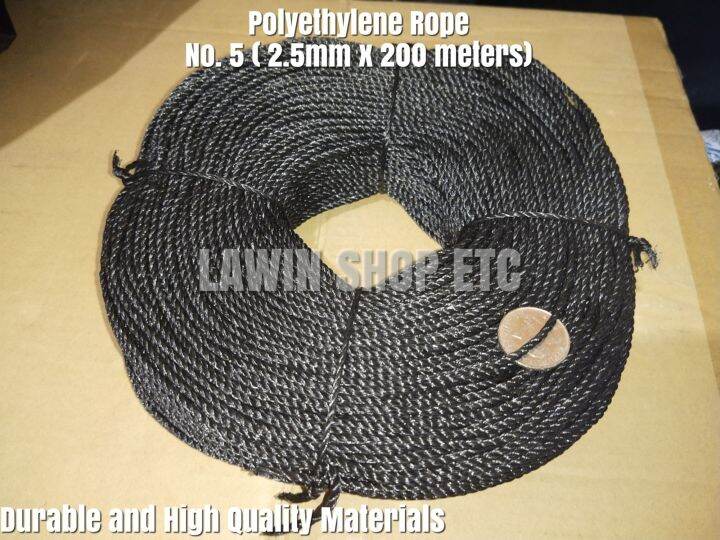 PE Nylon Rope #5 (2.5mm x 200 meters) Polyethylene Rope no. 5 Tali / Pisi / Lubid | Lazada PH