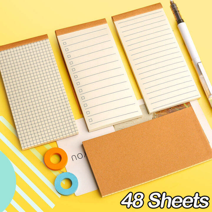 Cover Note Pad Portable Memo Notepad Mini Notebook TODO Tearable Kraft ...