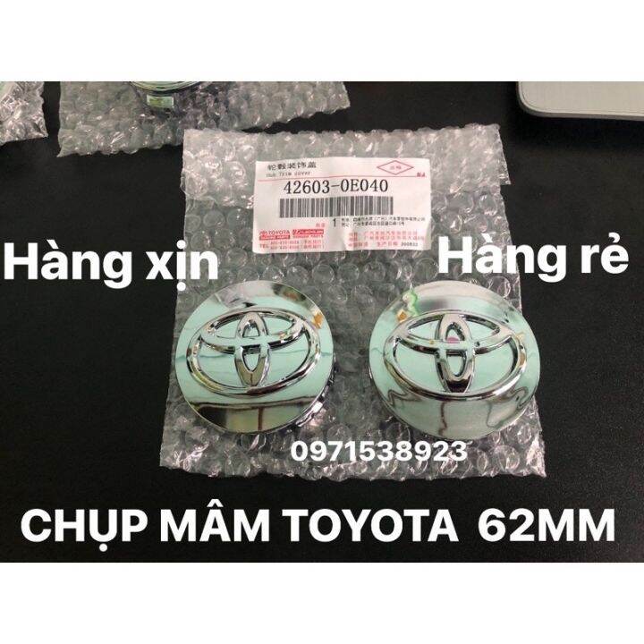 LOGO CHỤP MÂM TOYOTA INNOVA CAMRY RUSH COROLLA CROSS 62mm XỊN CHÍNH ...