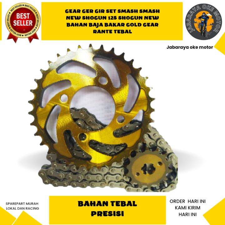 GEAR GER GIR SET SMASH SMASH NEW SHOGUN 125 SHOGUN NEW BAHAN BAJA BAKAR ...