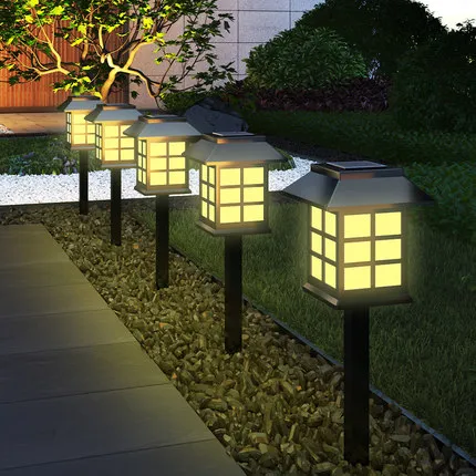 Lumig 6pcs Lampu Solar Taman 600mAh Outdoor Solar Pathway Lights Garden ...