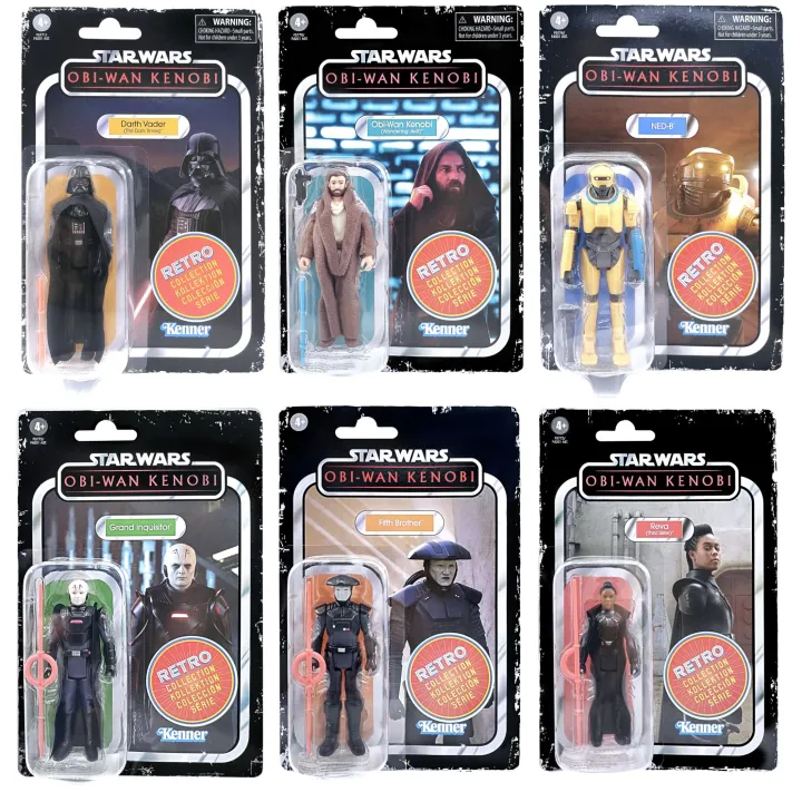 Star Wars Retro Collection Obi-Wan Kenobi Darth Vader Ned-B Reva Grand ...