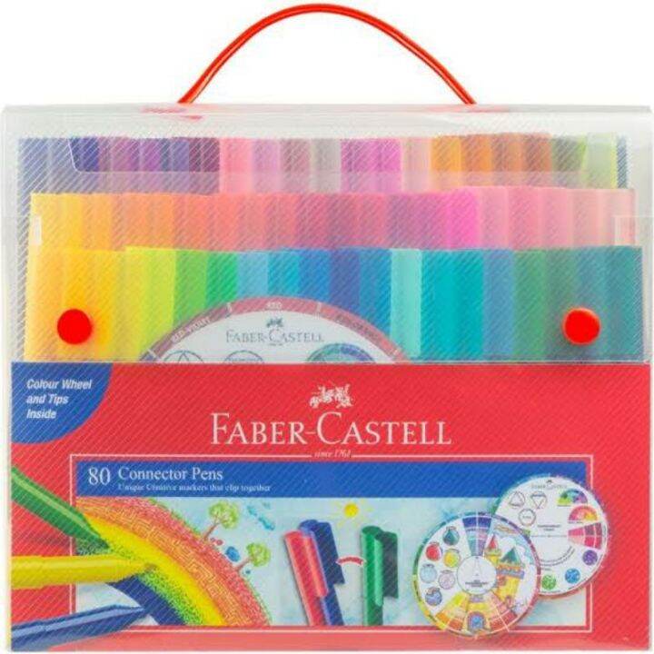 FABER CASTELL CONNECTOR PEN SET 50 60 80 WARNA SPIDOL WARNA | Lazada ...