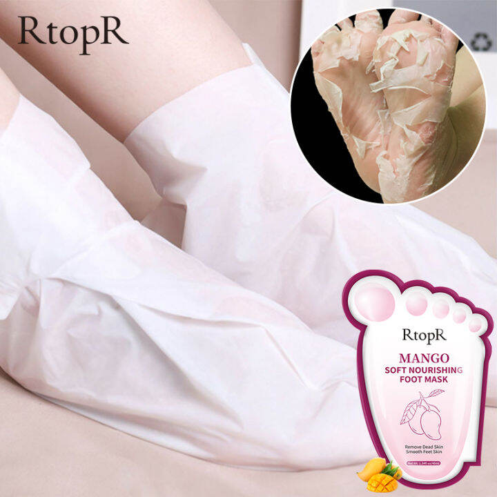 RtopR Mango Exfoliating Foot Peel Mask Whitening Moisturizing Pedicure ...
