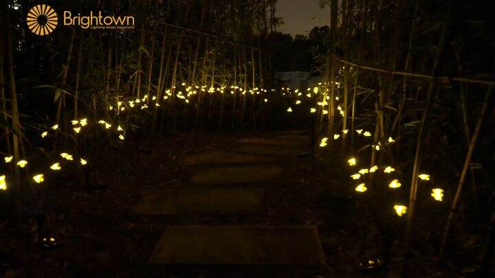Solar Garden Light, Solar Firefly Starburst Swing Light, 2 Modes Solar ...