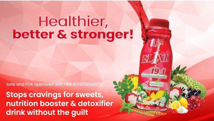 COD ️ 1UP EL1XR 19 in 1 Juice Powdered Drink Mix and Slimming Healthy ...