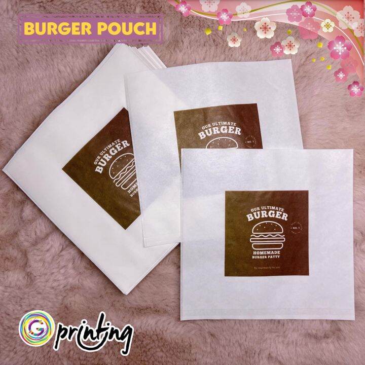 PRINTED PASTRIES | BURGER | HOTDOG SANDWICH POUCH 50PCS. CUSTOMIZED ...