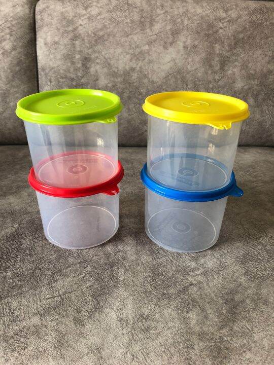 Tupperware round compact container 600ml 4pcs | Lazada