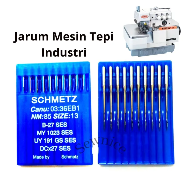 ORIGINAL SCHMETZ DCx27 JARUM JAHIT TEPI INDUSTRI/ OVERLOCK MACHINE NEEDLE | Lazada
