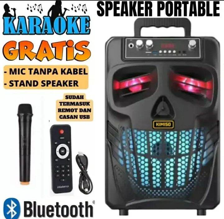 PALING LARISSSSSSSS!!!!!!!!!!!!! Speaker Kimiso 8.8INC Gratis Mic Karoke Km-7801 Free Mic Karoke ...