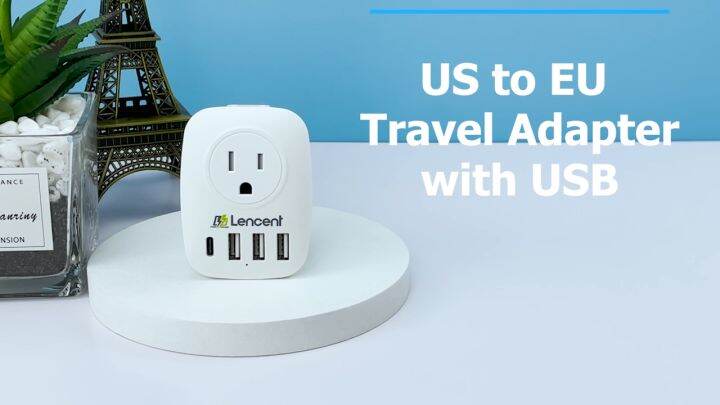 LENCENT Philipines to Europe Plug Adapter International Travel Power ...