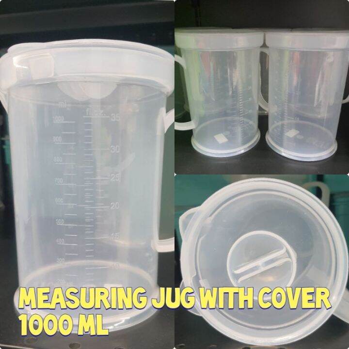 READY STOCK !! 1 pcs Clear Plastic Measuring Jugs / Stackable Jug with ...