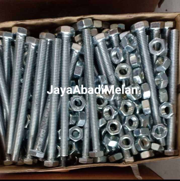 MUR + BAUT FULL DRAT M8X100 M8 x 100 ( 10 cm) | Lazada Indonesia