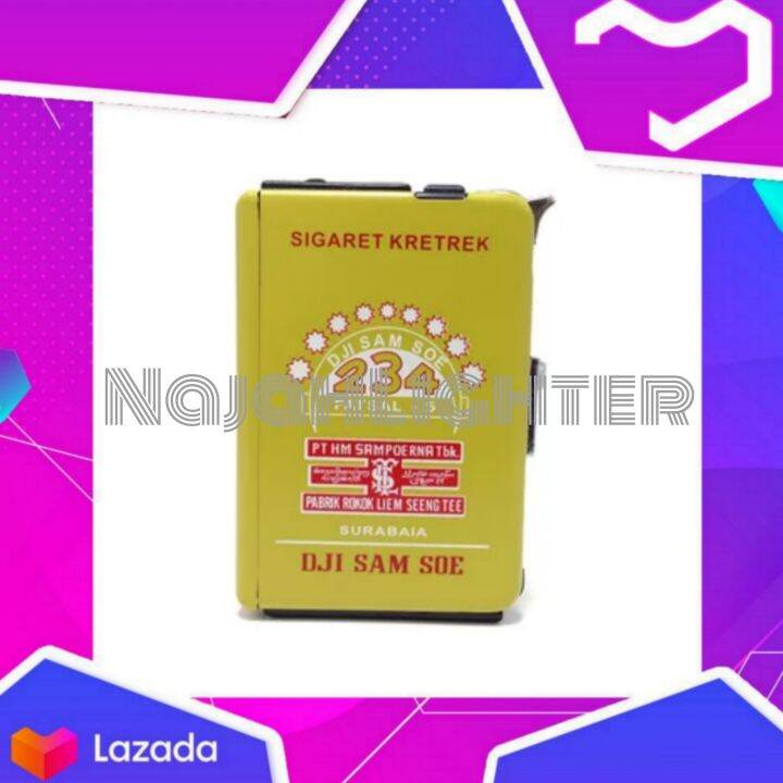 Kotak Rokok Plus Korek Dji Sam Soe Kuning / Kotak Rokok / Korek Api ...