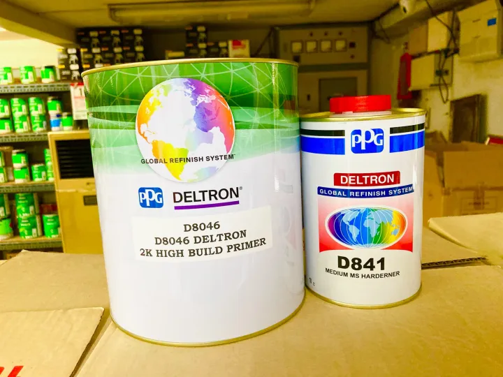 PPG DELTRON 1. D8046 2K High Build Primer สีรองพื้นเเห้งช้า 2K เนื้อมาก ขนาด 3L 2. D841 Medium ...