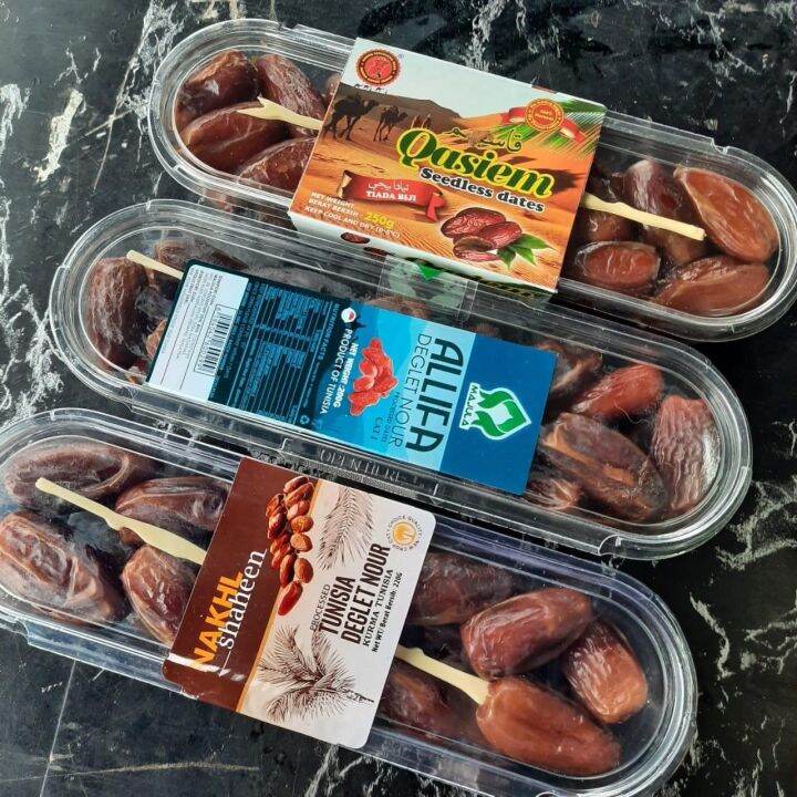 อินทผลัมไร้ก้าน Allifa , Qasiem , Nakhl Shaheen ขนาด 250g 200g 220g | Lazada.co.th