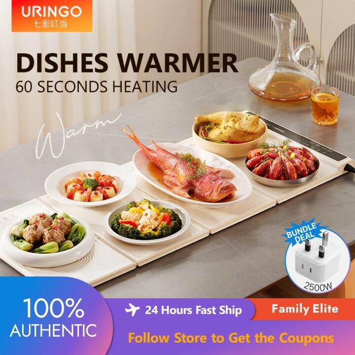 Uringo Electric Dishes Warmer with Adjustable Temperature Control, Electric Food Warmer Plate ...