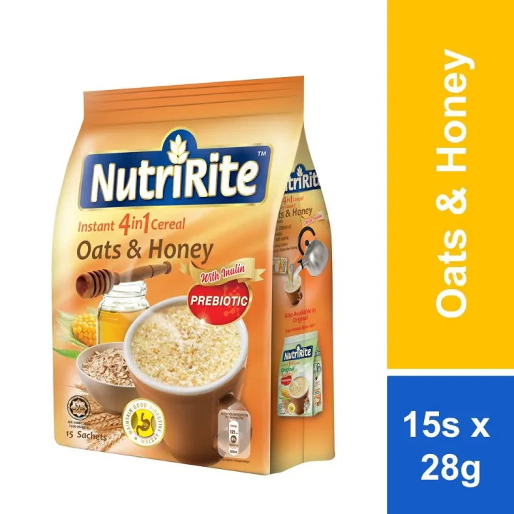 NutriRite 4 in1 Cereal Oats and Honey 28g x 15s | Lazada