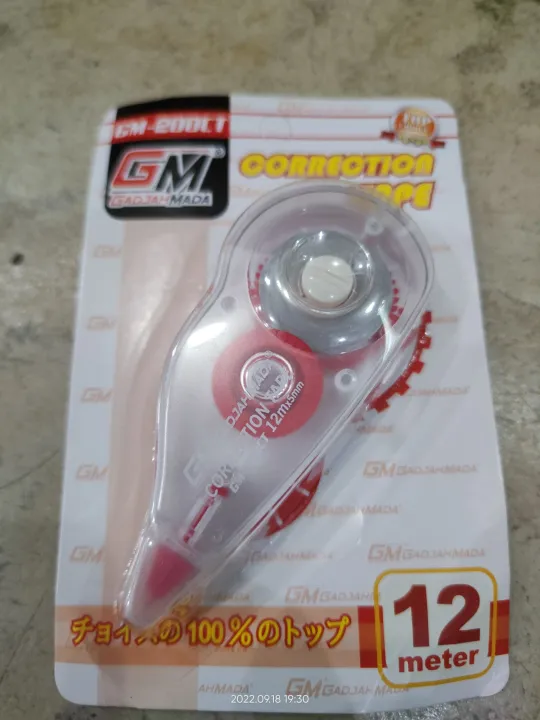 correction tape GM 12 meter tipe x kertas tipex tarik penghapus pulpen | Lazada Indonesia