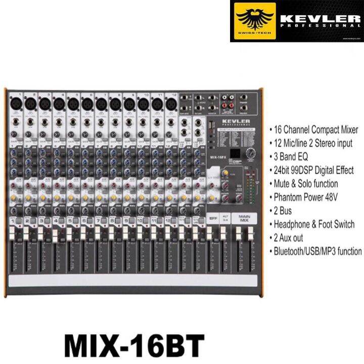 Kevler Mix-16BT Professional Mixer 16 Channels Original | Lazada PH