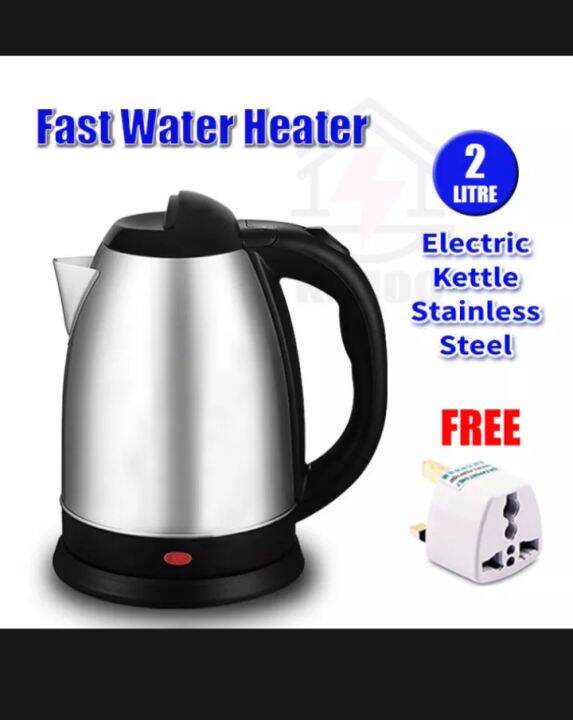 2L Electric Kettle Stainless Steel Auto Switch Dry-Boil Protection ...