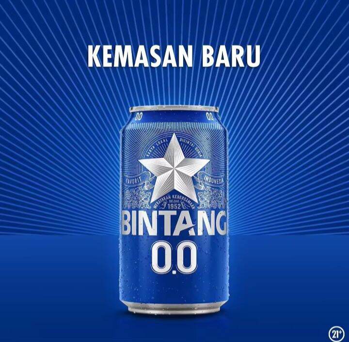 Bintang Zero Soft Drink 330ml Minuman malt Berkarbonisasi | Lazada ...