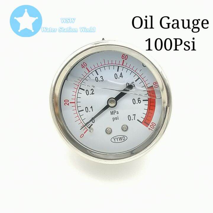Oil Filled Pressure Gauge 350psi and 100PSI | Lazada PH