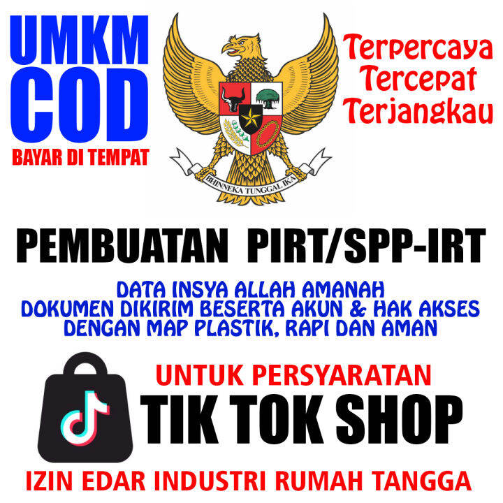 PIRT / SPP-IRT BPOM untuk tiktok shop seller | Lazada Indonesia