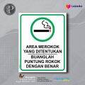 STICKER SAFETY SIGN K3 RAMBU SMOKING AREA | Lazada Indonesia