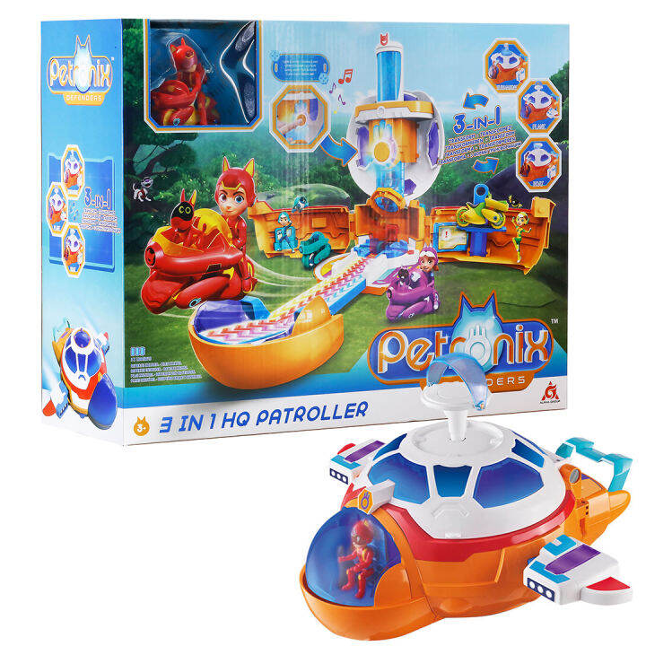 Petronix Defenders 3-in-1 HQ Patroller, Transform into Submarine, Plane ...