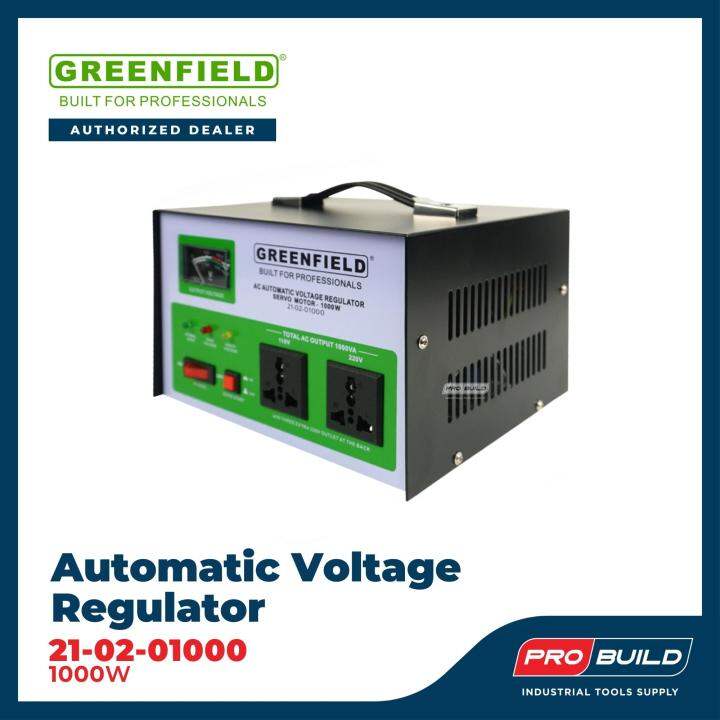 Greenfield Automatic Voltage Regulator AVR 1000W (SERVO MOTOR) | Lazada PH