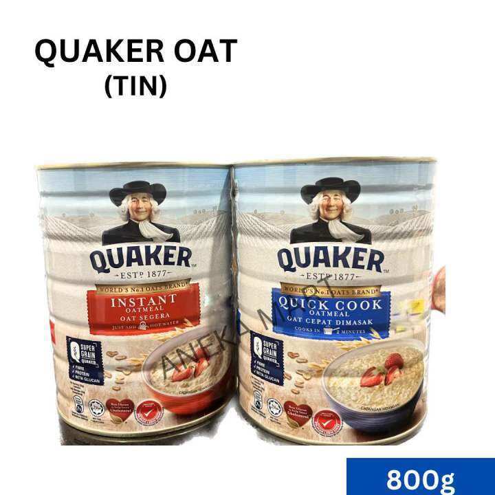 Quaker Oat Instant/ Oatmeal Instant Oat Segera 【Tin Pack】 | Lazada