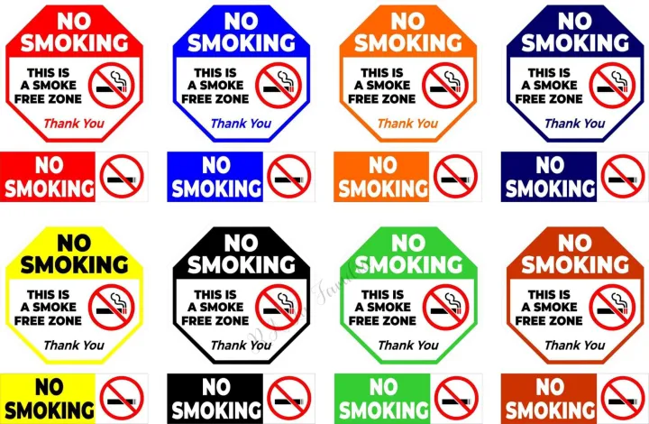R.A PVC NO SMOKING SET SIGN. HIGH QUALITY PRINT | Lazada PH