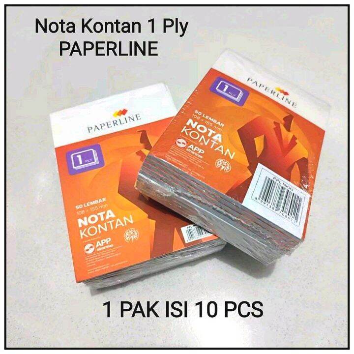 1 Pak Nota Kontan 1 Ply isi 10 Buku Paperline | Lazada Indonesia