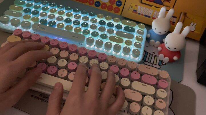 🎀 จัดส่งในพื้นที่ 🎀 Miffy x MIPOW Keyboard Machenike MPC07 วิศวกรรมแป้น ...