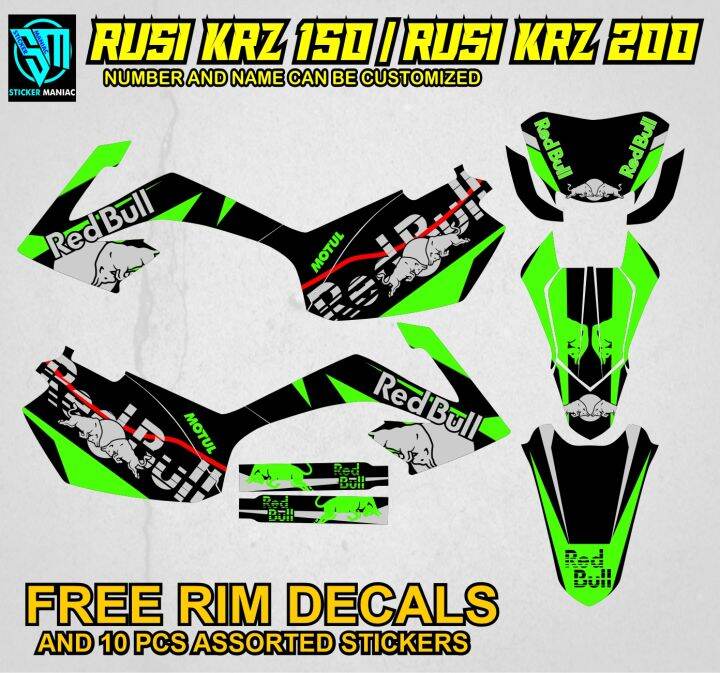 Rusi KRZ 200, KRZ 150 full body decals Laminated | Lazada PH