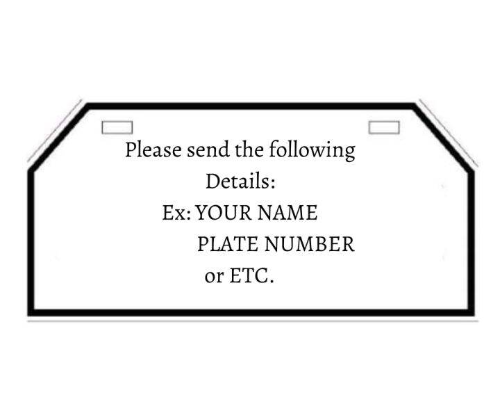 TEMPORARY PLATE NUMBER ACRYLIC | Lazada PH