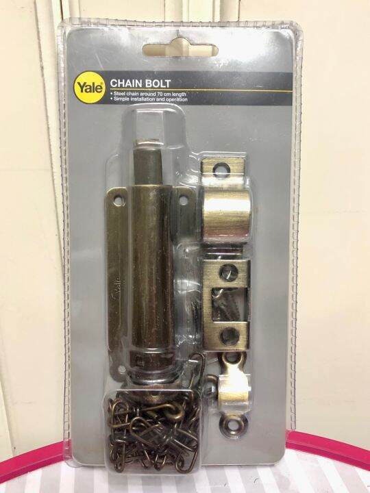 Yale Foot Bolt 4inches V1031 & Chain Bolt V103, Avail n Brass (US 3 ...